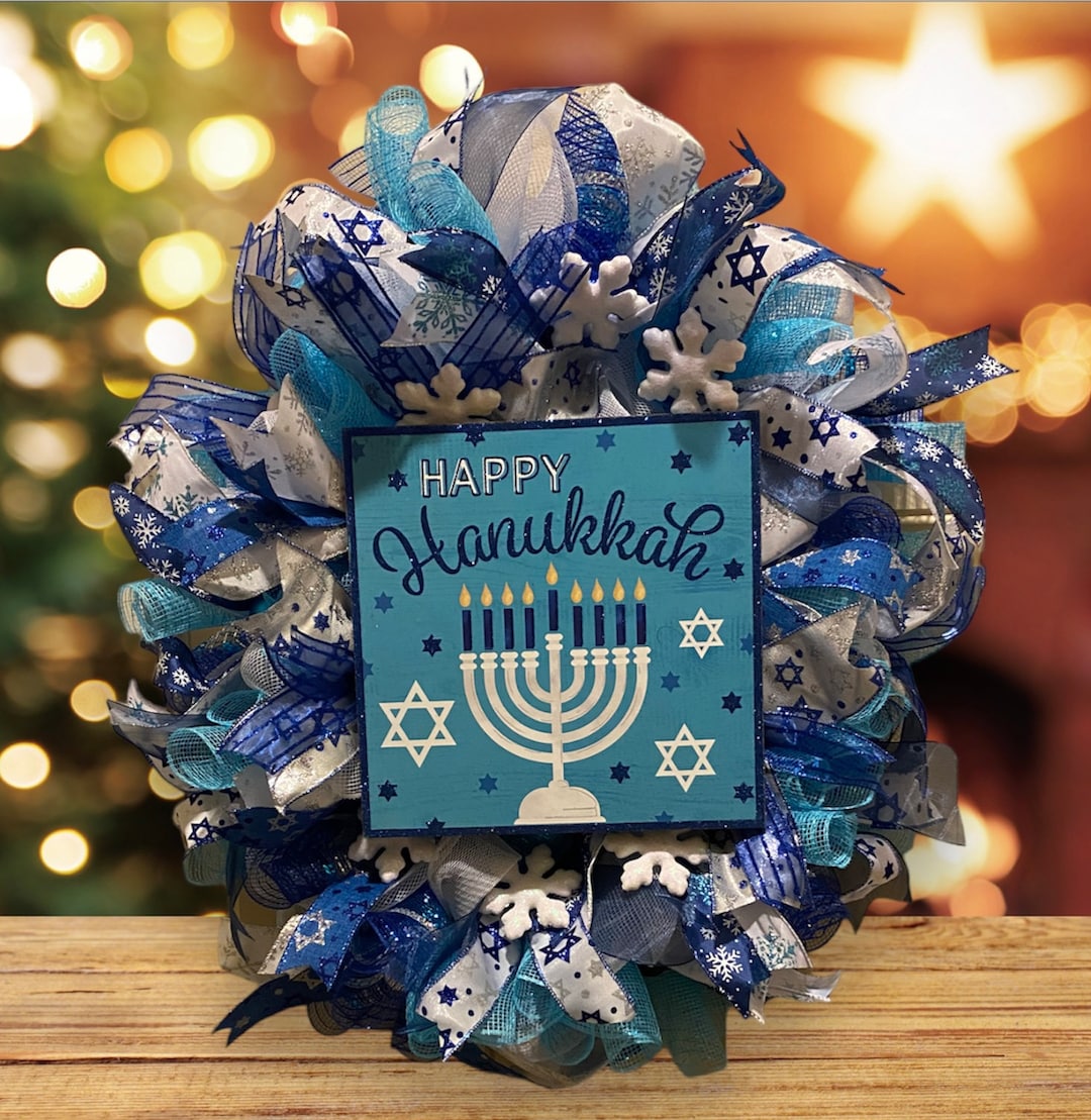Holiday Wreath, Jewish Wreath, Holiday Decoration, Winter Wreath ...