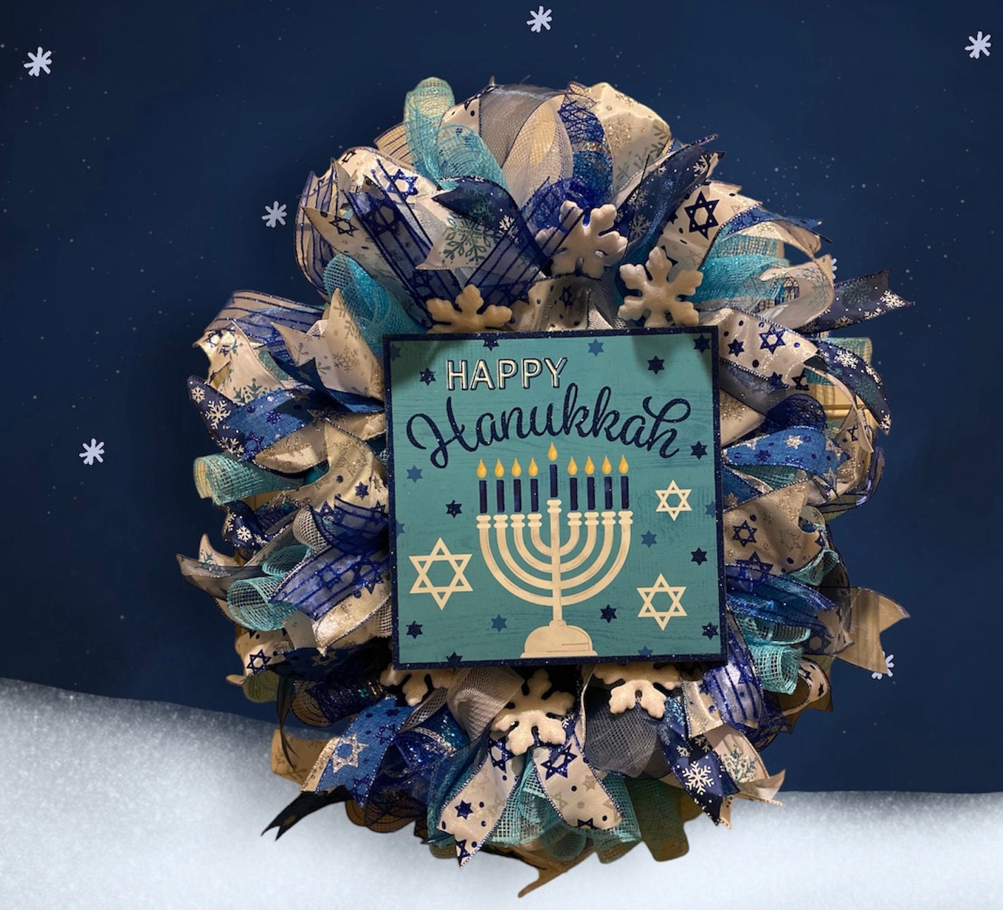 Holiday Wreath, Jewish Wreath, Holiday Decoration, Winter Wreath ...