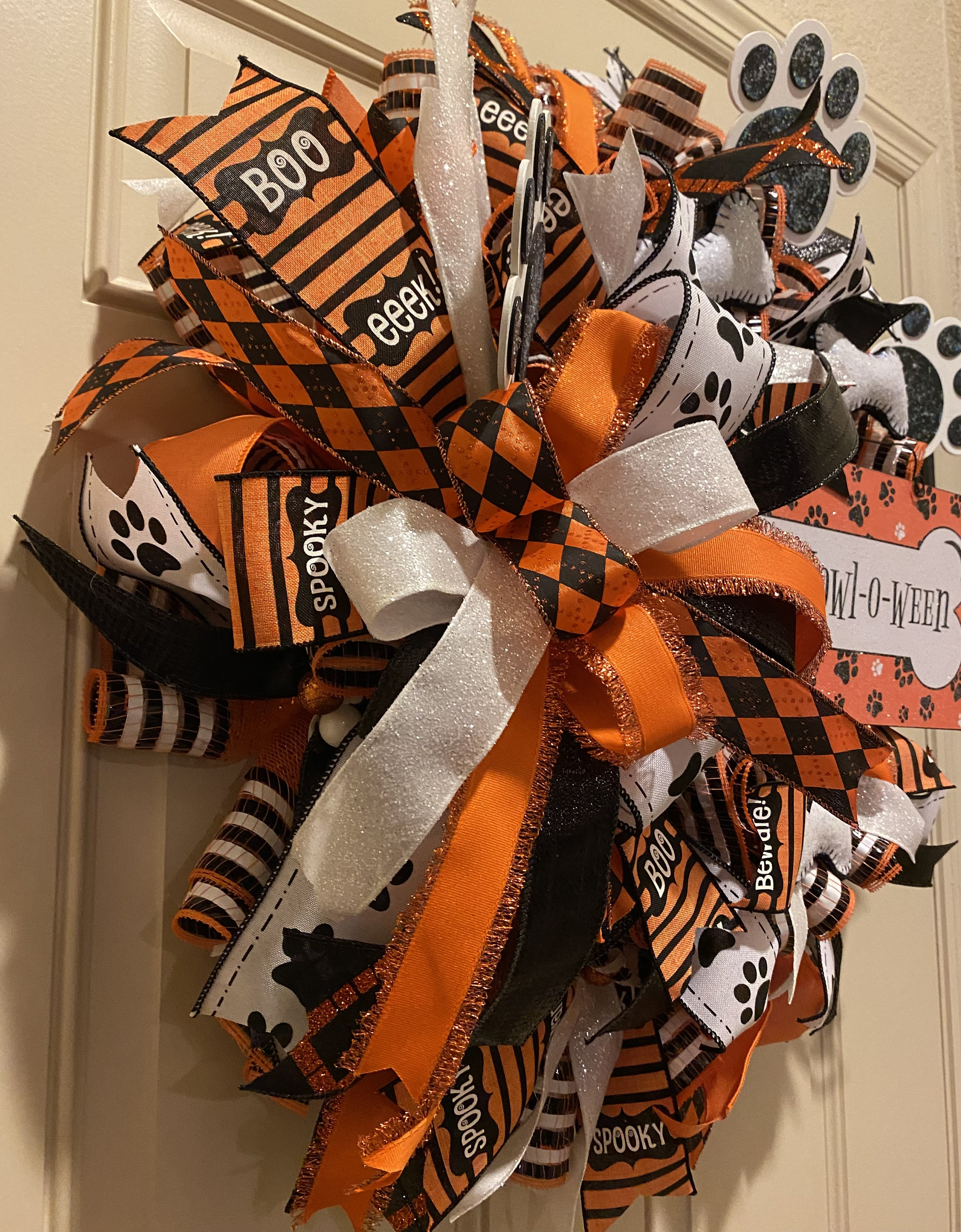 Happy Howl-o-ween Wreath,halloween Wreath,halloween Decor,halloween Dog ...