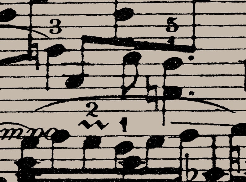 Overlapping Piano Notes Sheet Music Large Format Poster, Digital ...