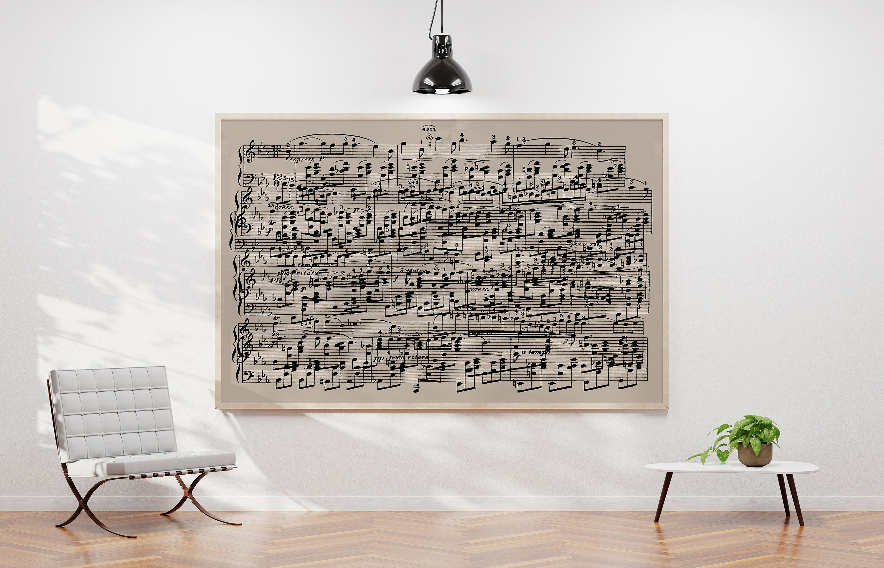 Overlapping Piano Notes Sheet Music Large Format Poster, Digital ...