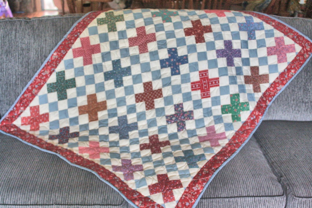 Simple Nine-patch on Point Baby or Toddler Quilt - Etsy