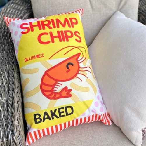 Shrimp Chips Decorative Pillow Asian Food Themed Decor - Etsy