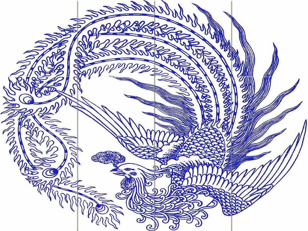 Chinese Patterns Bird Phoenix Tile Mural Kitchen Shower Bath Wall ...