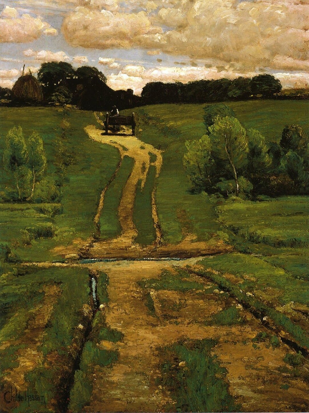 A Back Road by Frederick Hassam Accent Tile Mural Kitchen Bathroom Wall ...