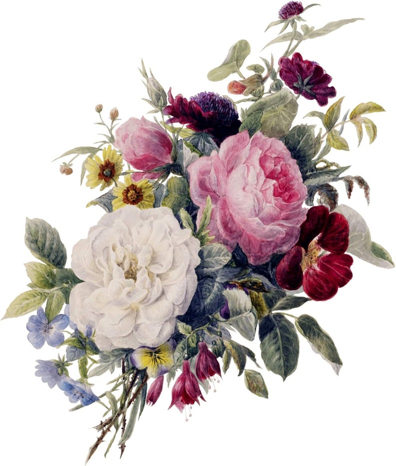 Still Life With Roses and Other Flowers by G. Jacoba Van De Sande ...