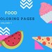 Coloring Food Pages for Kids Vol 1 - Etsy