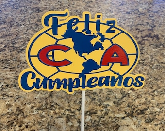 Club America Cake Topper, Club America Soccer Team, Club America Futbol ...
