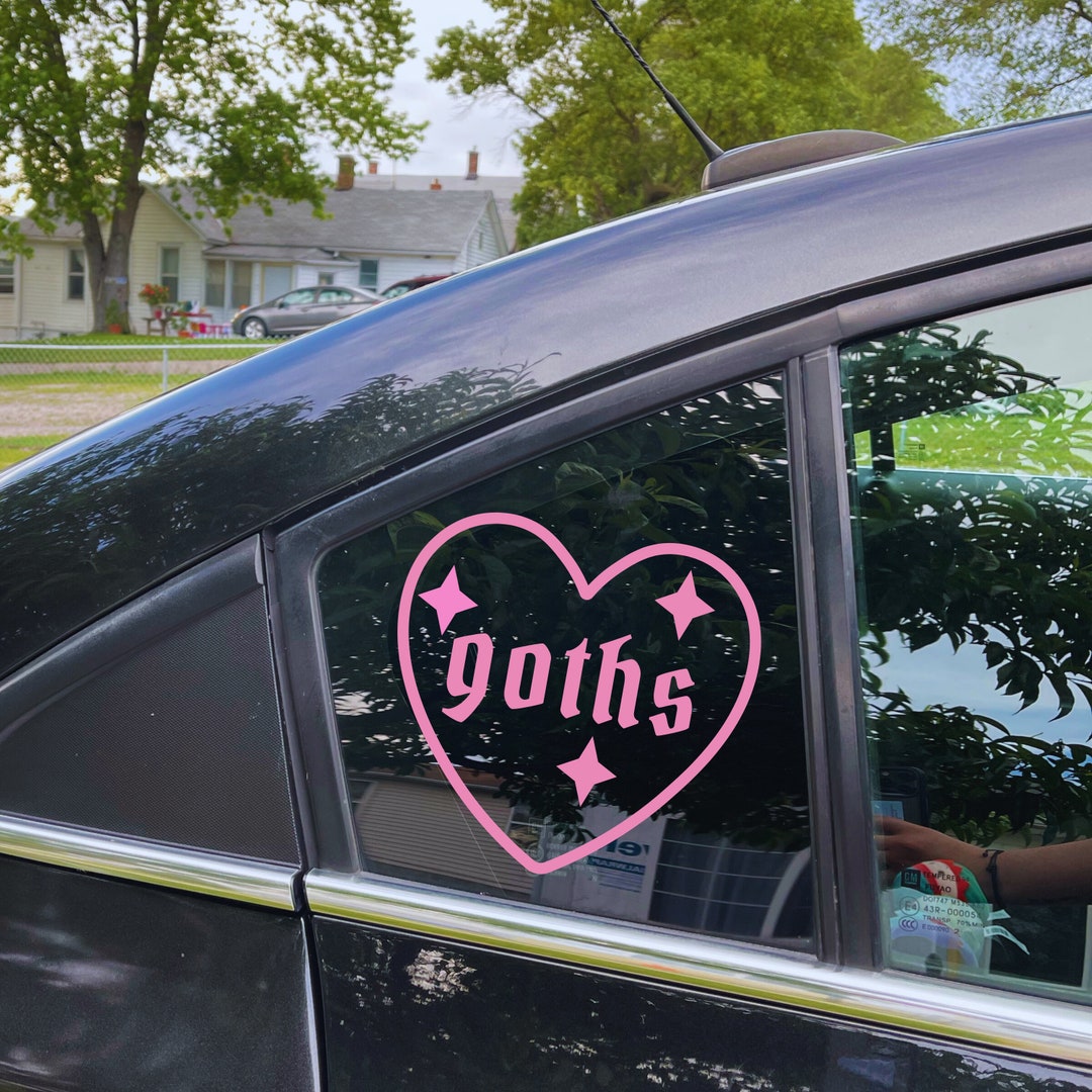 Goth Decal, Goth Heart, I Love Goths, Funny Goth Sticker, Cute Car ...