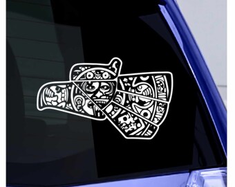 USA American Mexico Mexican Pride Country Flag Window Decal - Etsy