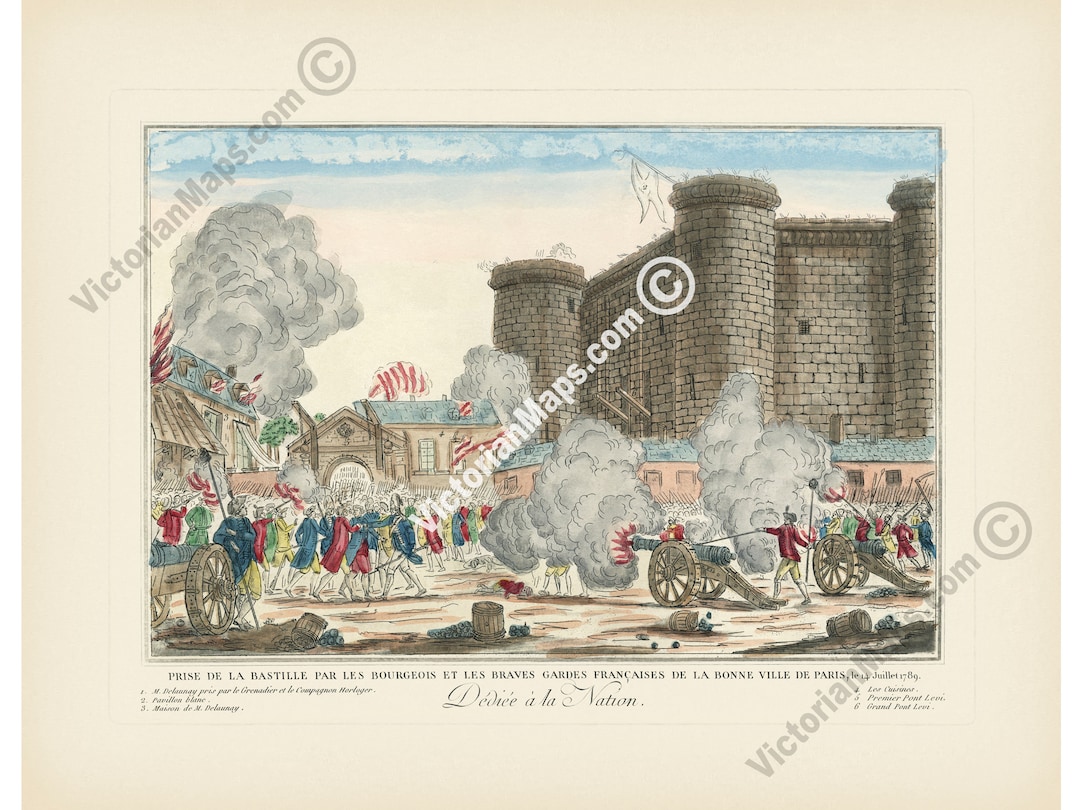 Storming of the Bastille Prize De La Bastille French Revolution Old ...
