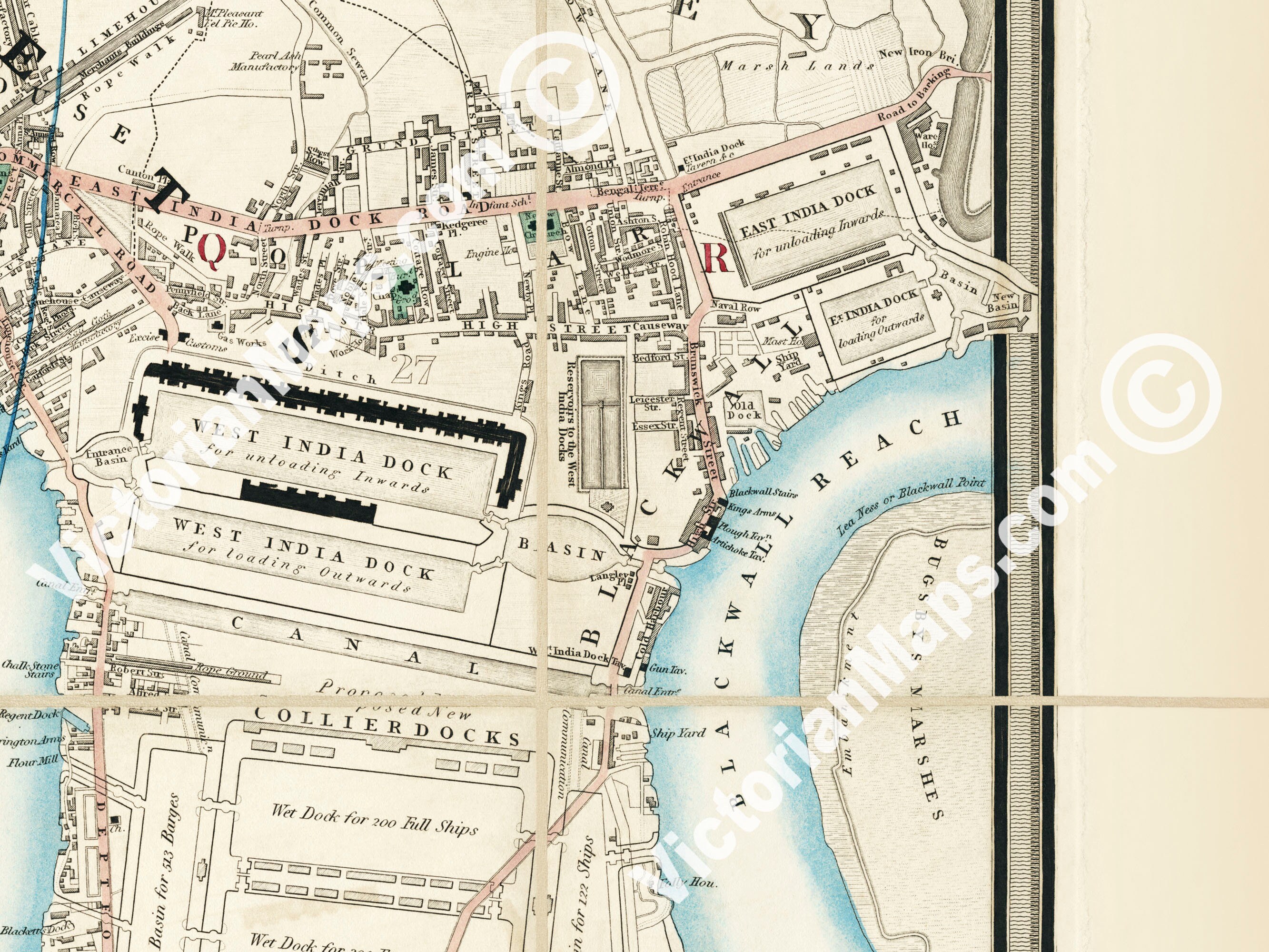 Cruchley's New PLAN of LONDON Georgian Map Guide Old Antique 1832 Art ...