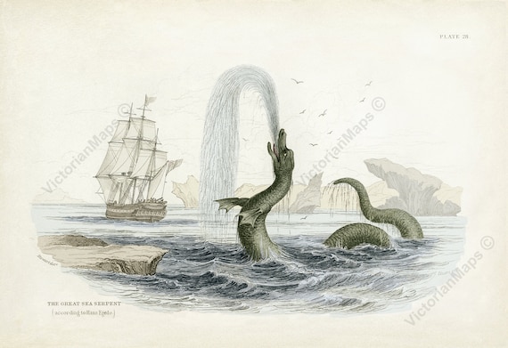 Giant Sea Serpent Drawing