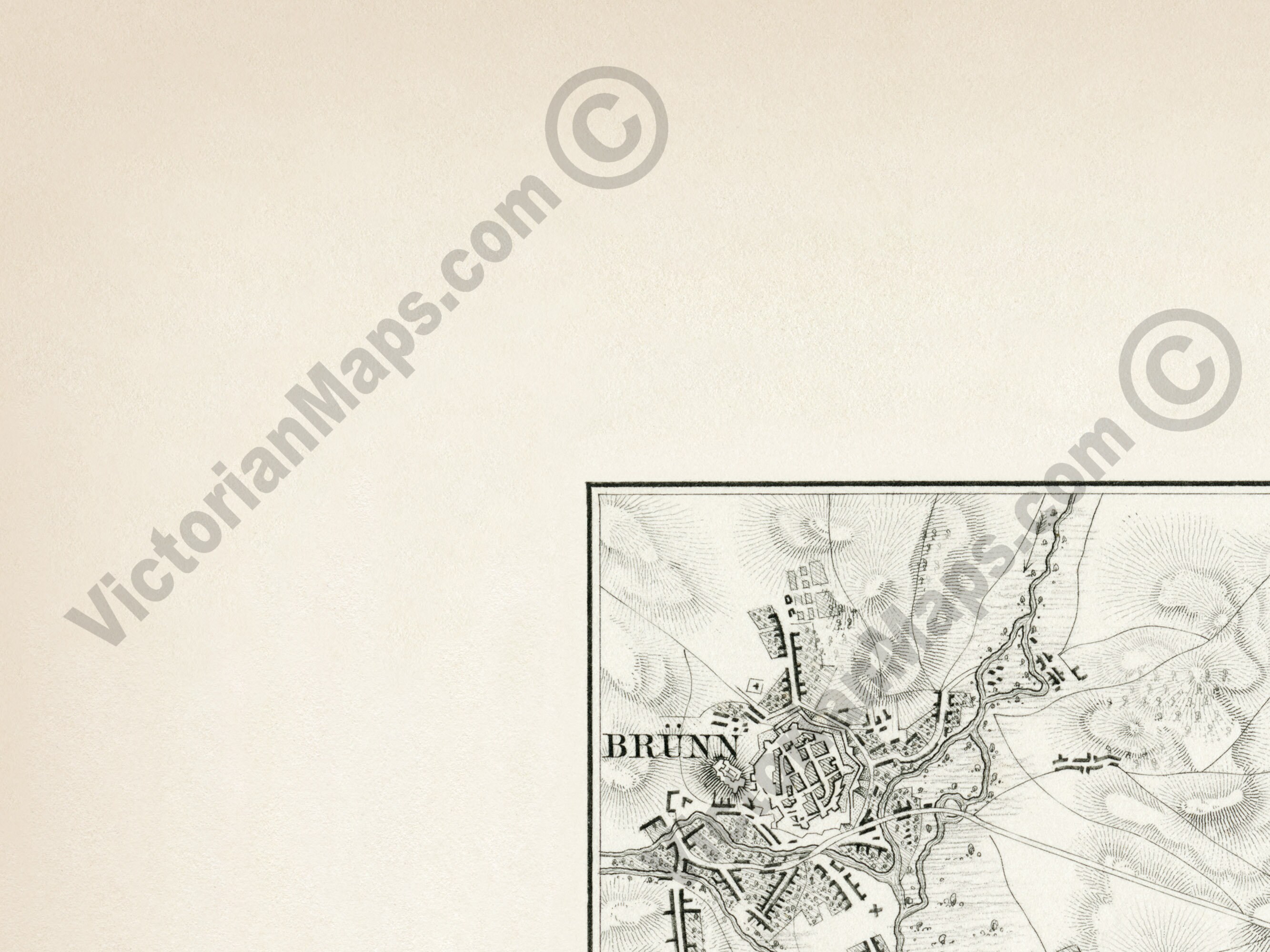 Battle of Austerlitz 1805 Napoleon Bonaparte Antique Victorian Plan Alison's Atlas Map Johnston ...