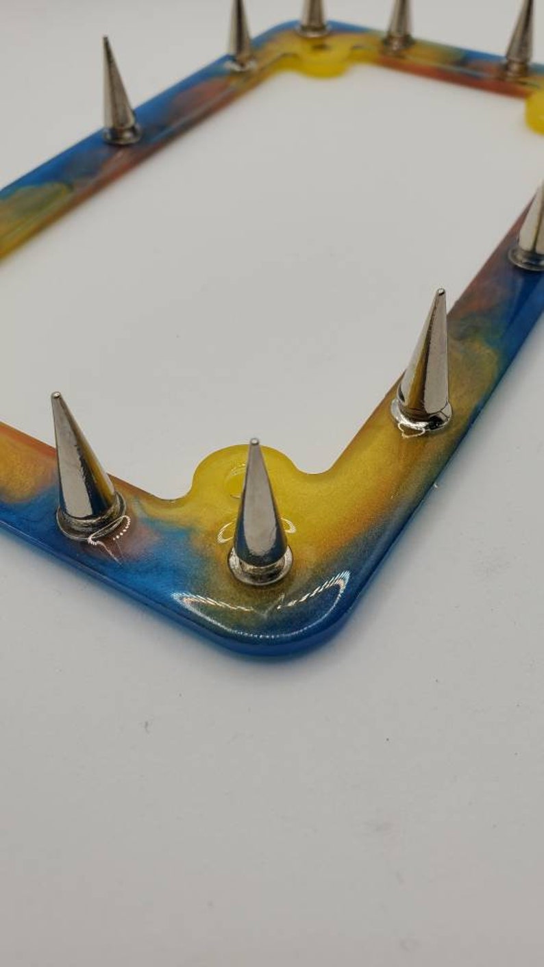 Spikey Motorcycle License Plate Frame / Motorcycle Frame / License ...