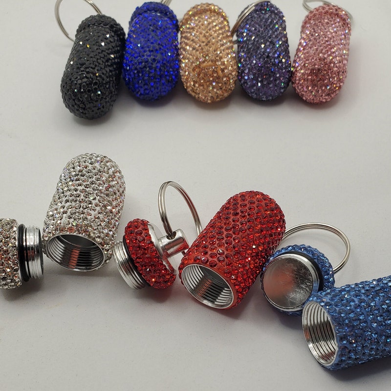 Rhinestones Pill Box - Etsy