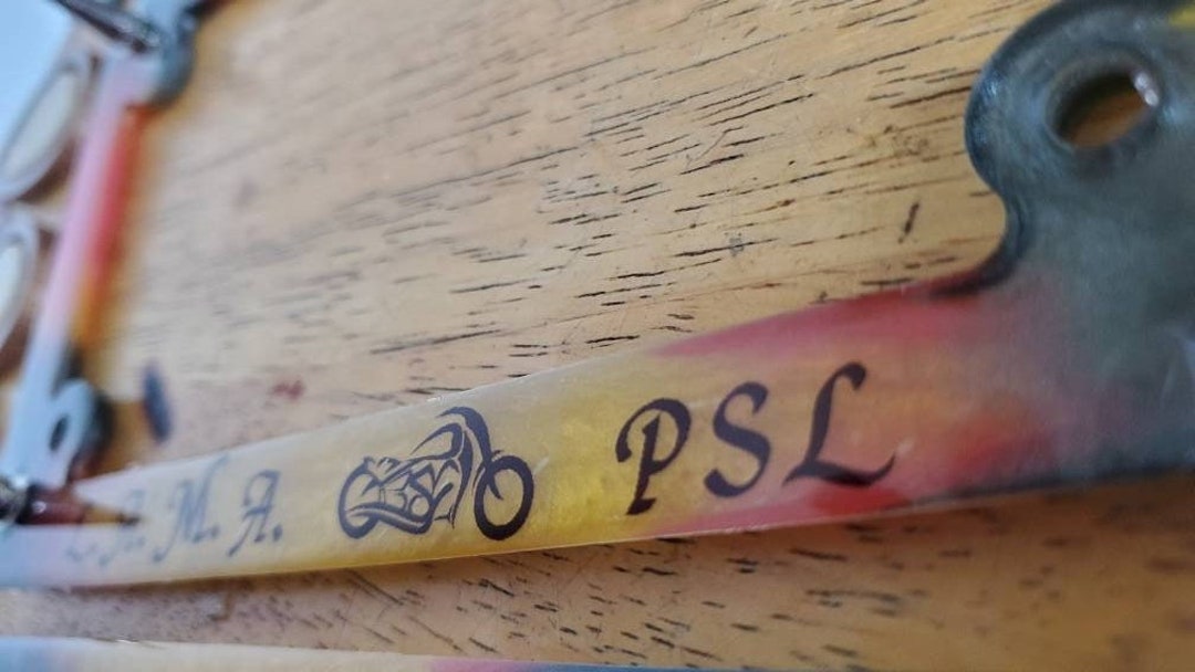 Personalized Motorcycle License Plate Frame / Customize Plate ...