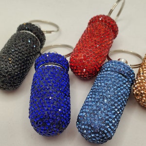 Diamond Rhinestone Pill Case / Pill Bottle Container / Waterproof ...