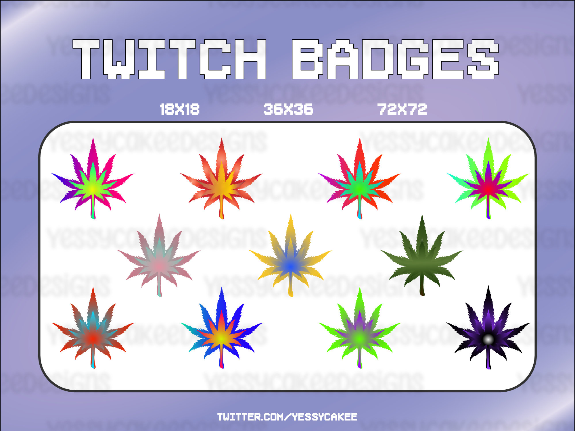 Weed Twitch Sub Badges/cheer Badges/ Subscriber Badges/ Bit - Etsy