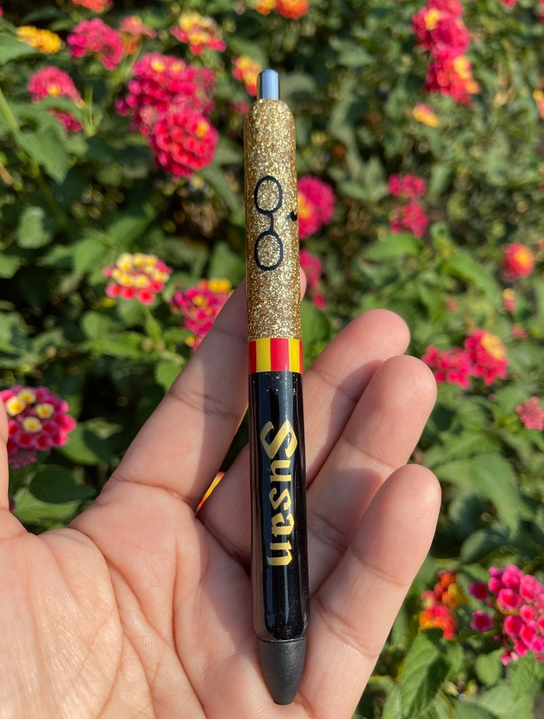 Wizard Glitter Pen | Handmade Papermate Gel Pen - Etsy