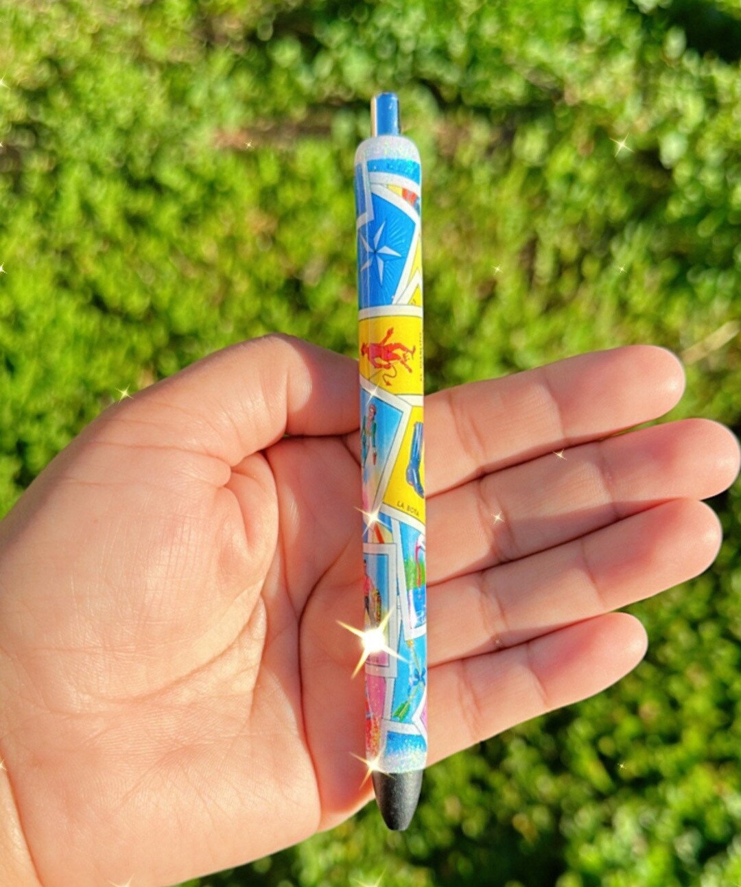 Loteria Glitter Pen | Loteria | Chingona Loteria Pen |epoxy Pen ...
