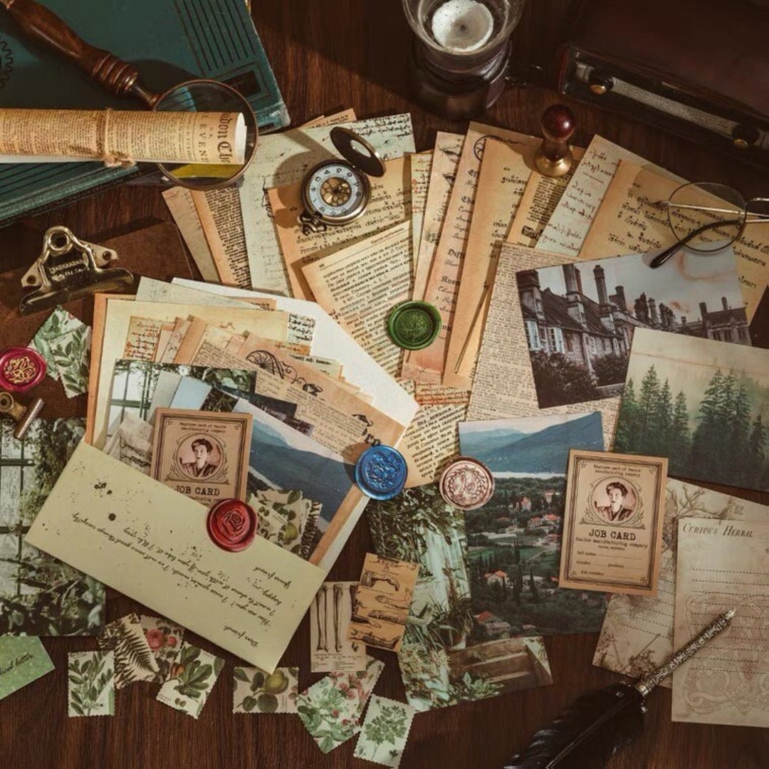 Vintage Stationary Set 40pcs, Stationery, Vintage Handwriting Paper ...