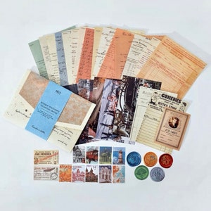 Vintage Stationary Set 40pcs, Stationery, Vintage Handwriting Paper ...