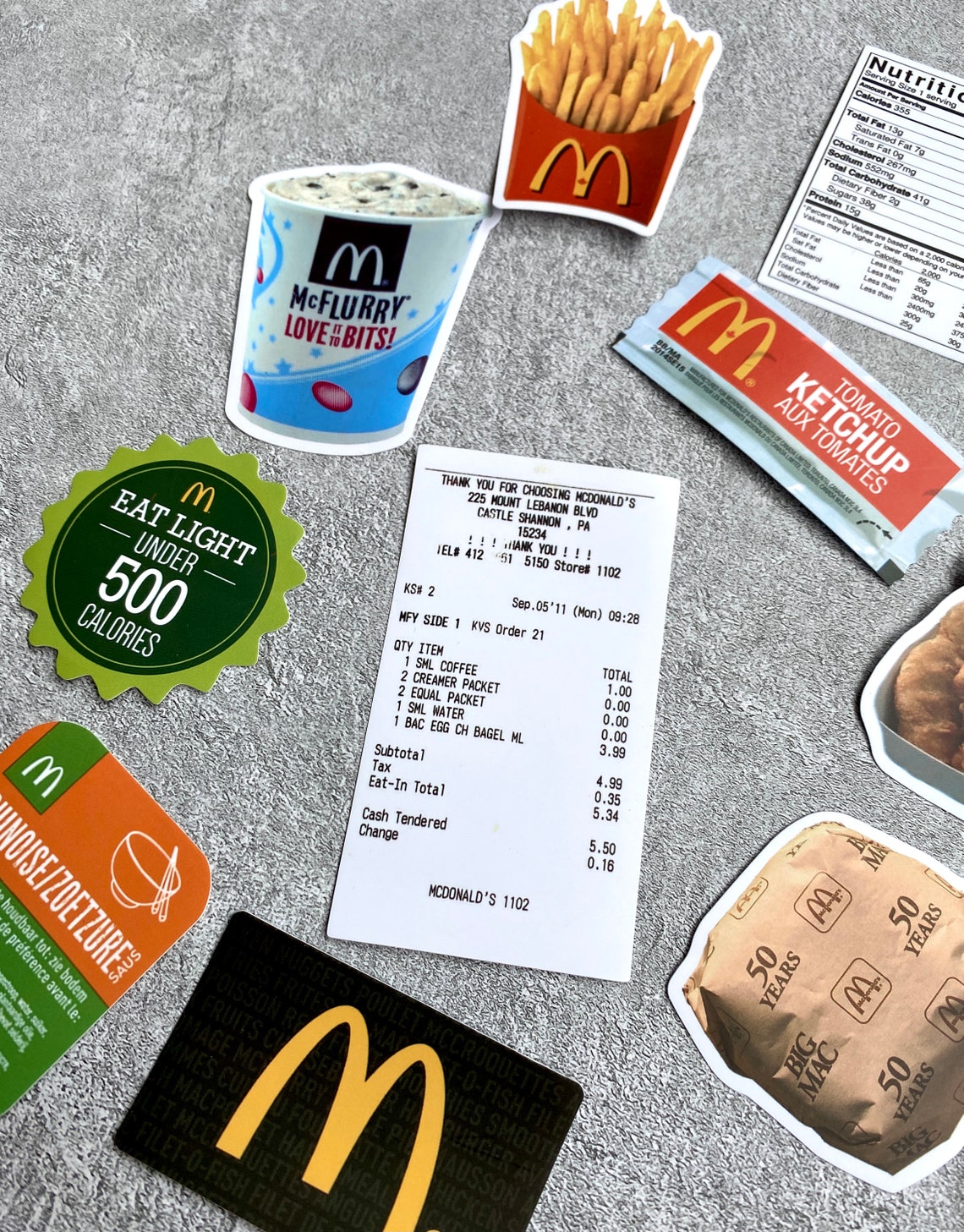 McDonalds Logo Sticker Pack X 15 pcs Big Mac Fries Chicken | Etsy