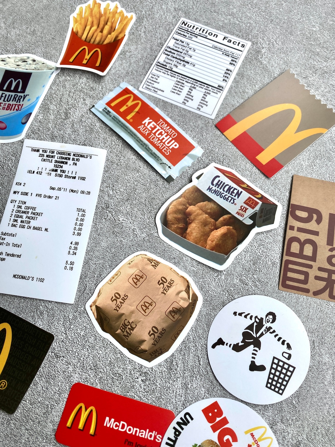 McDonalds Logo Sticker Pack X 15 pcs Big Mac Fries Chicken | Etsy
