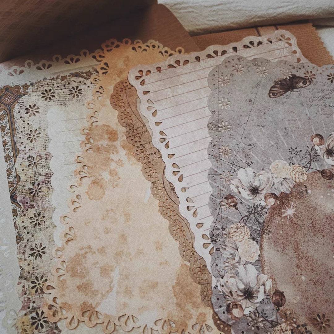 120pcs Vintage Paper Stationary Set, Decorative Stationary, Decorative ...