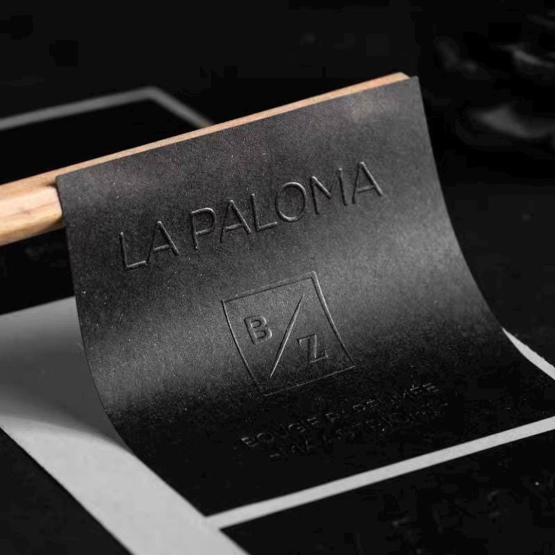 500 Custom Black Embossing Stickers Logo Stickers Branding Stickers ...