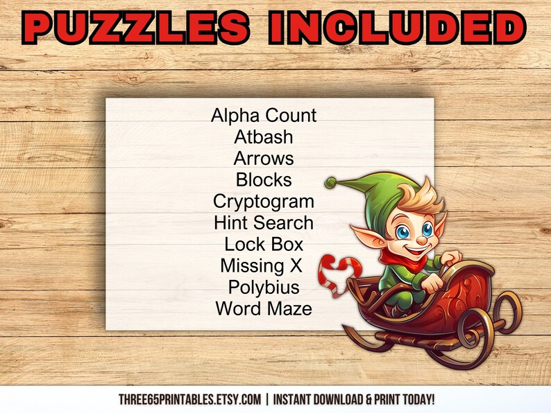 Christmas Jingle Jangle Jailbreak Escape Room Kit, Kids Puzzle Game ...
