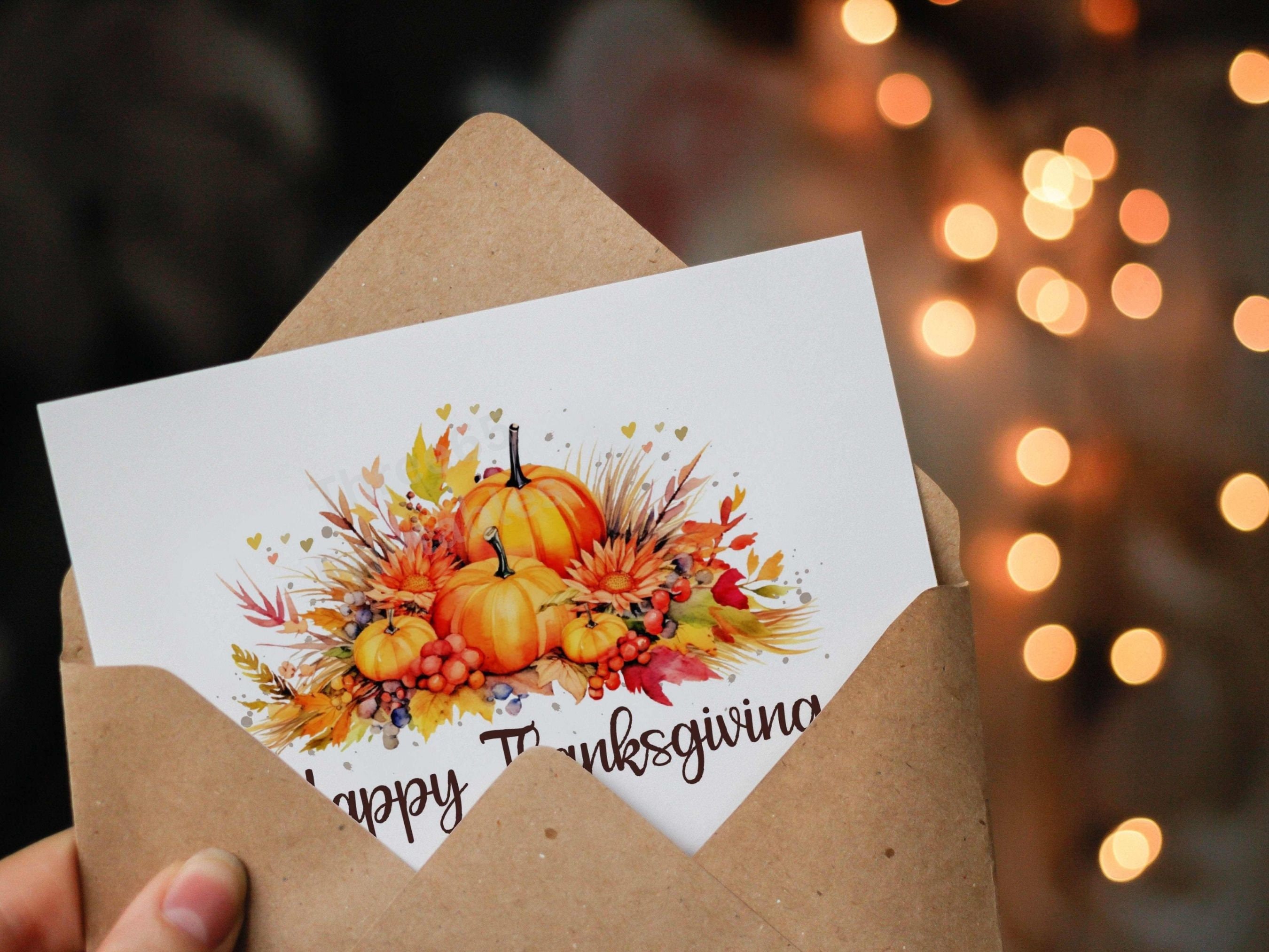 Printable Thanksgiving Card 5x7, Happy Thanksgiving Greeting Card ...