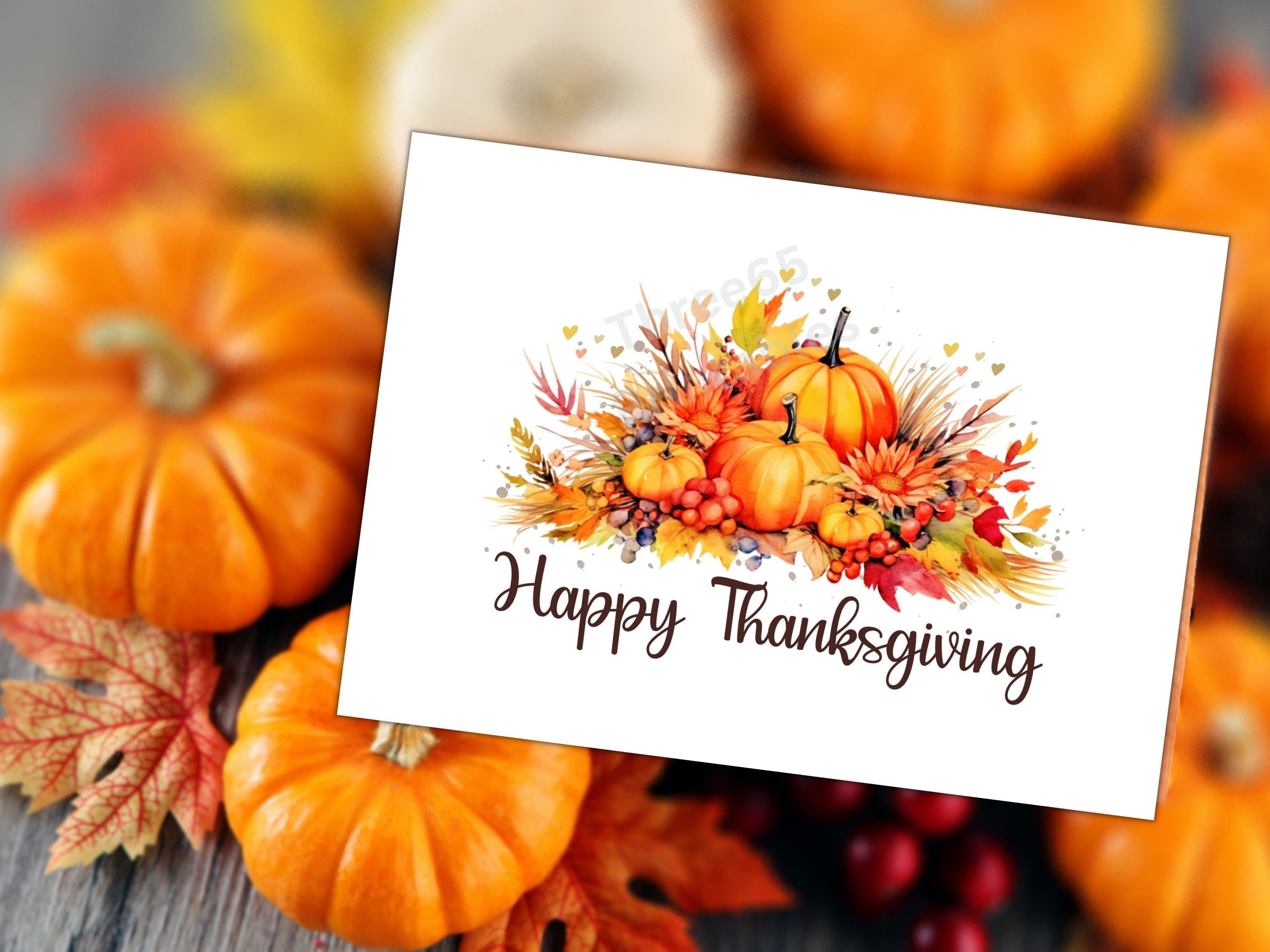 Printable Thanksgiving Card 5x7, Happy Thanksgiving Greeting Card ...