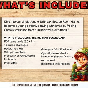Christmas Jingle Jangle Jailbreak Escape Room Kit, Kids Puzzle Game ...