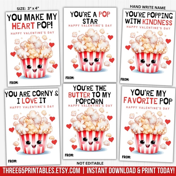 Printable Popcorn - Etsy