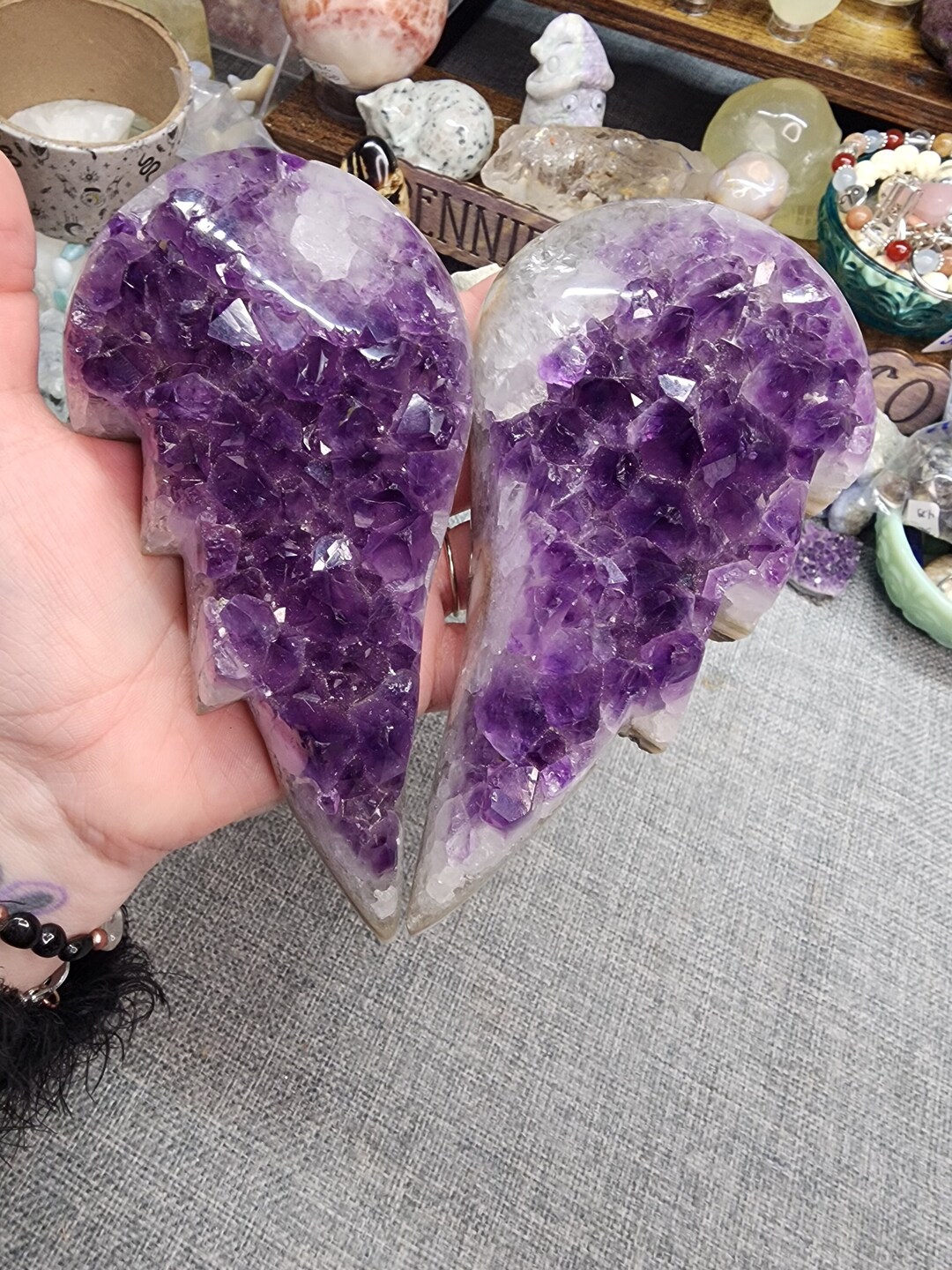 Large Druzy Amethyst Wings Crystal Wings Crystal Angel - Etsy