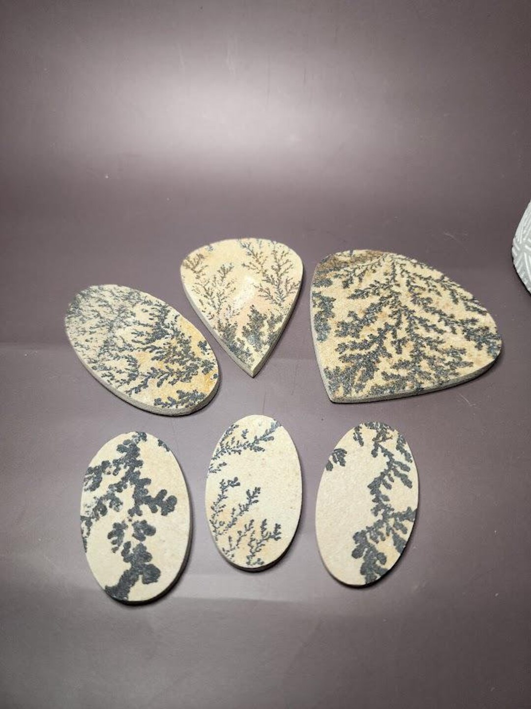 Bulk Lot | Psilomelane Dendrite Limestone Cabochons | Psilomelane ...