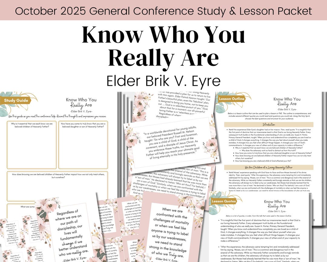 Know Who You Really Are| Elder Brik V. Eyre| LDS General Conference ...