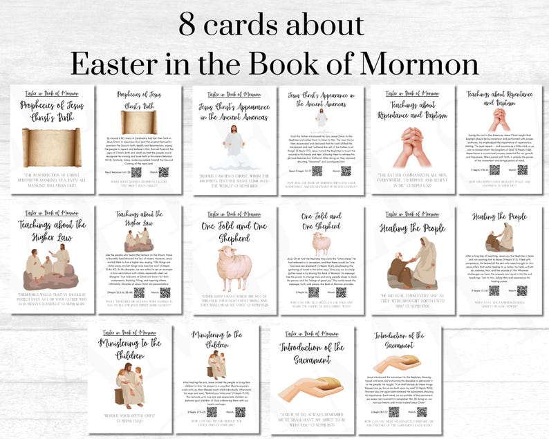 LDS Easter Study Cards| Easter Story Printables| Holy Week Countdown ...