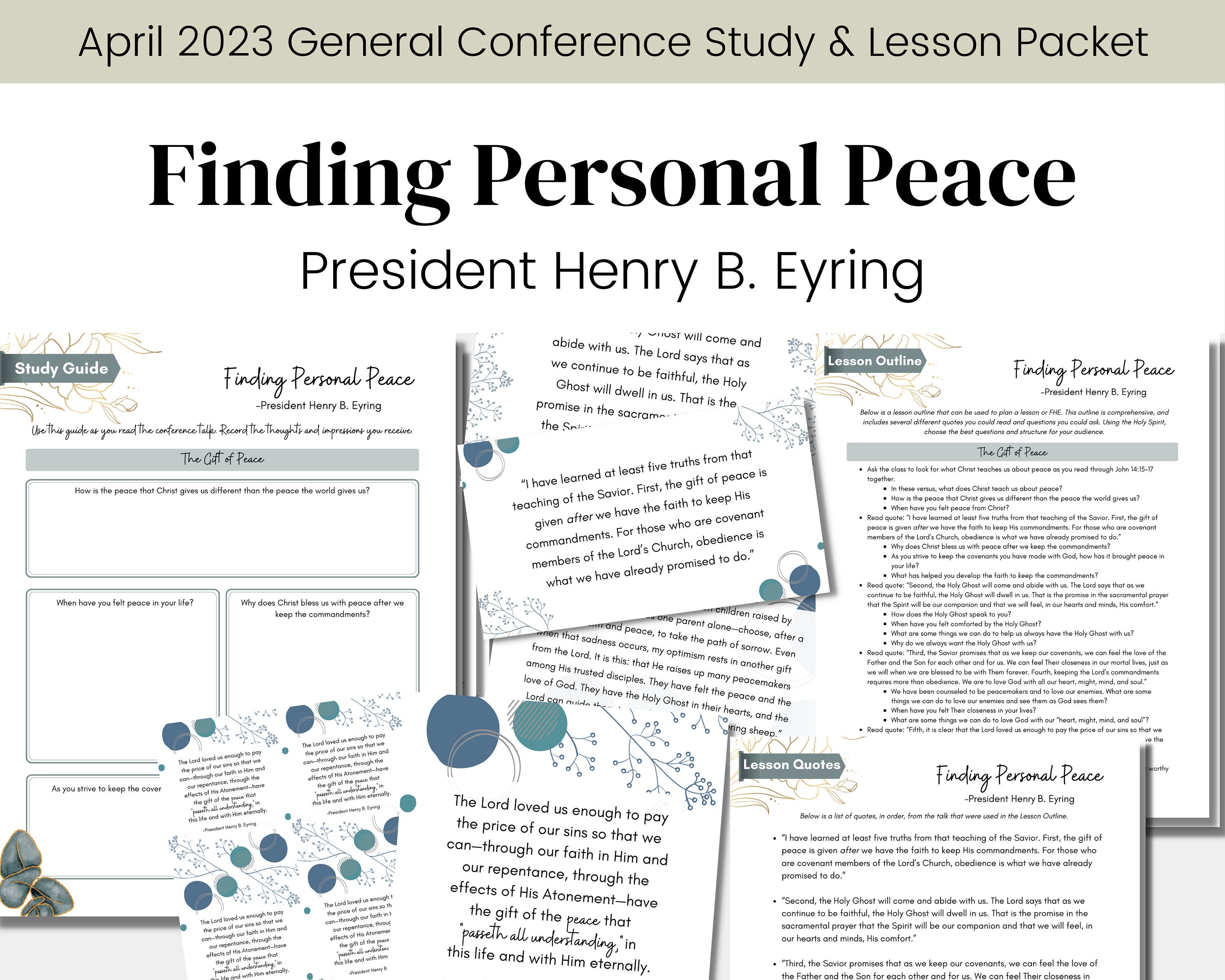 Finding Personal Peace President Eyring LDS Conference Talk April 2023 ...