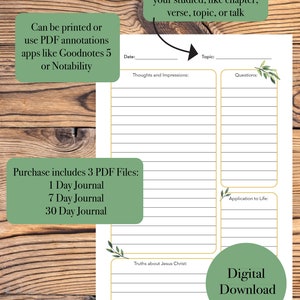 Scripture Study Journal Printable- Digital Download- LDS - Etsy