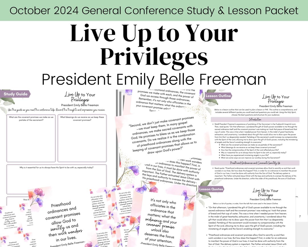 Live up to Your Privileges| President Emily Belle Freeman| LDS General ...