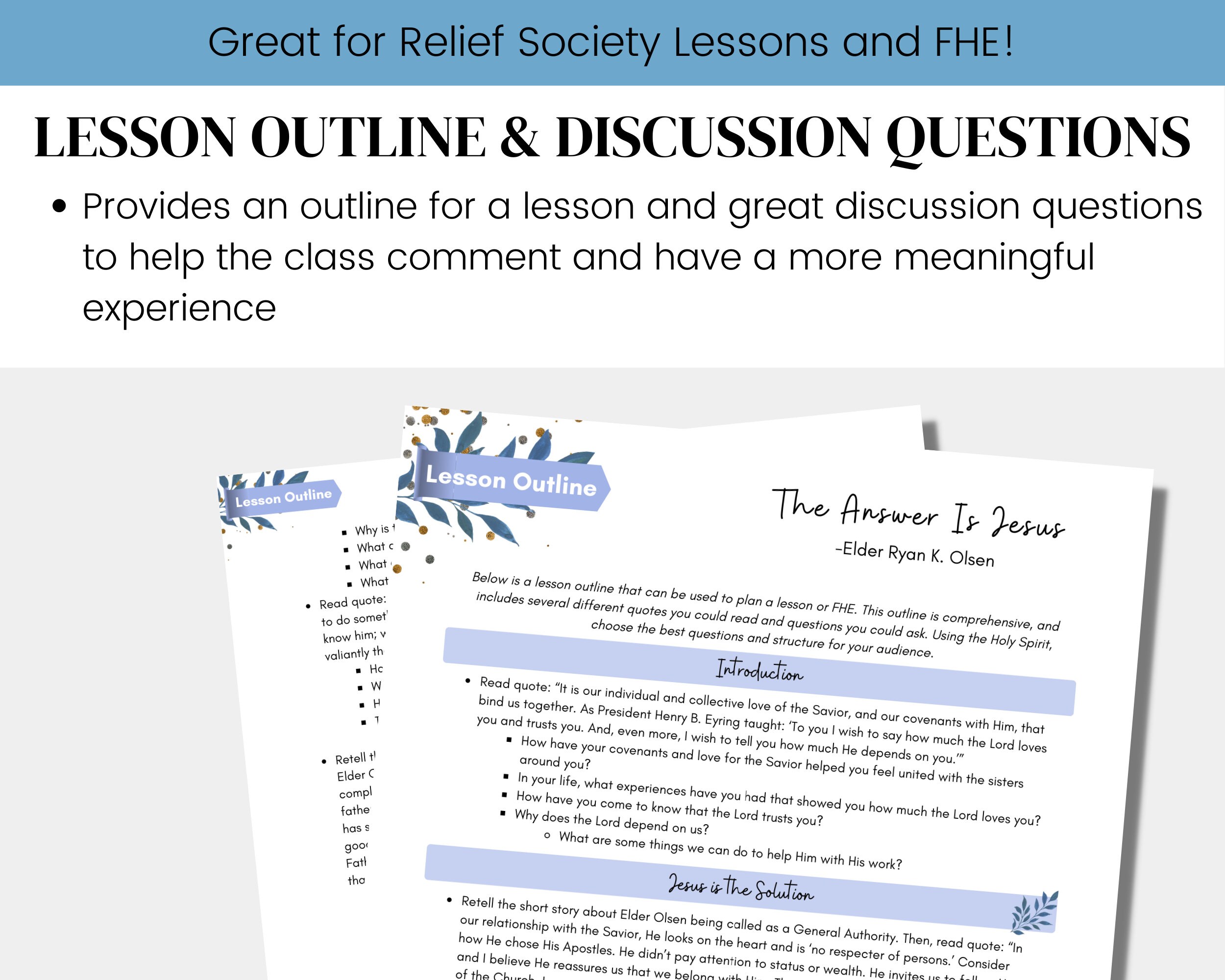 The Answer is Jesus Elder Ryan K. Olsen LDS General Conference October ...