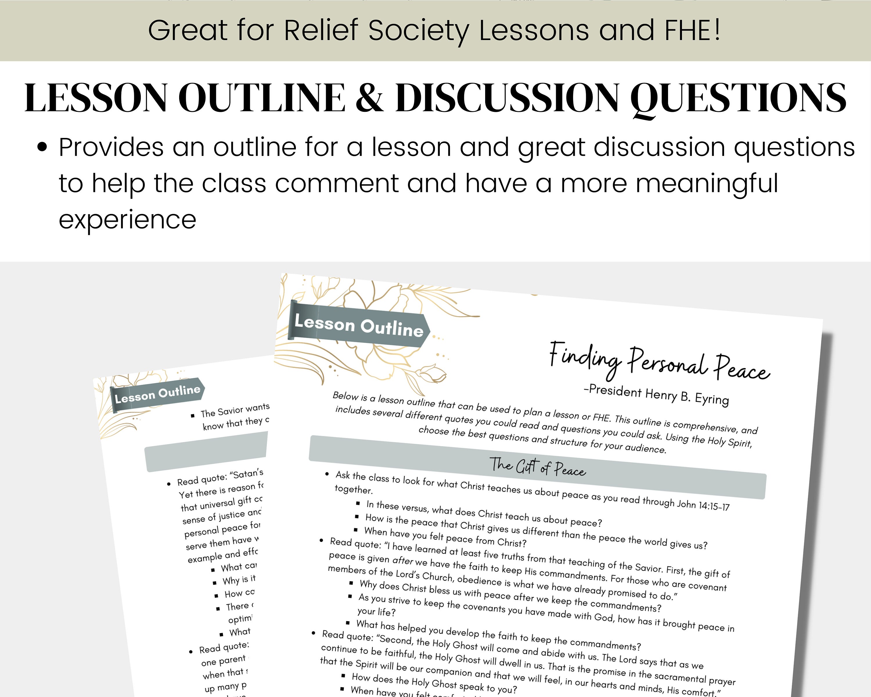 Finding Personal Peace President Eyring LDS Conference Talk April 2023 ...