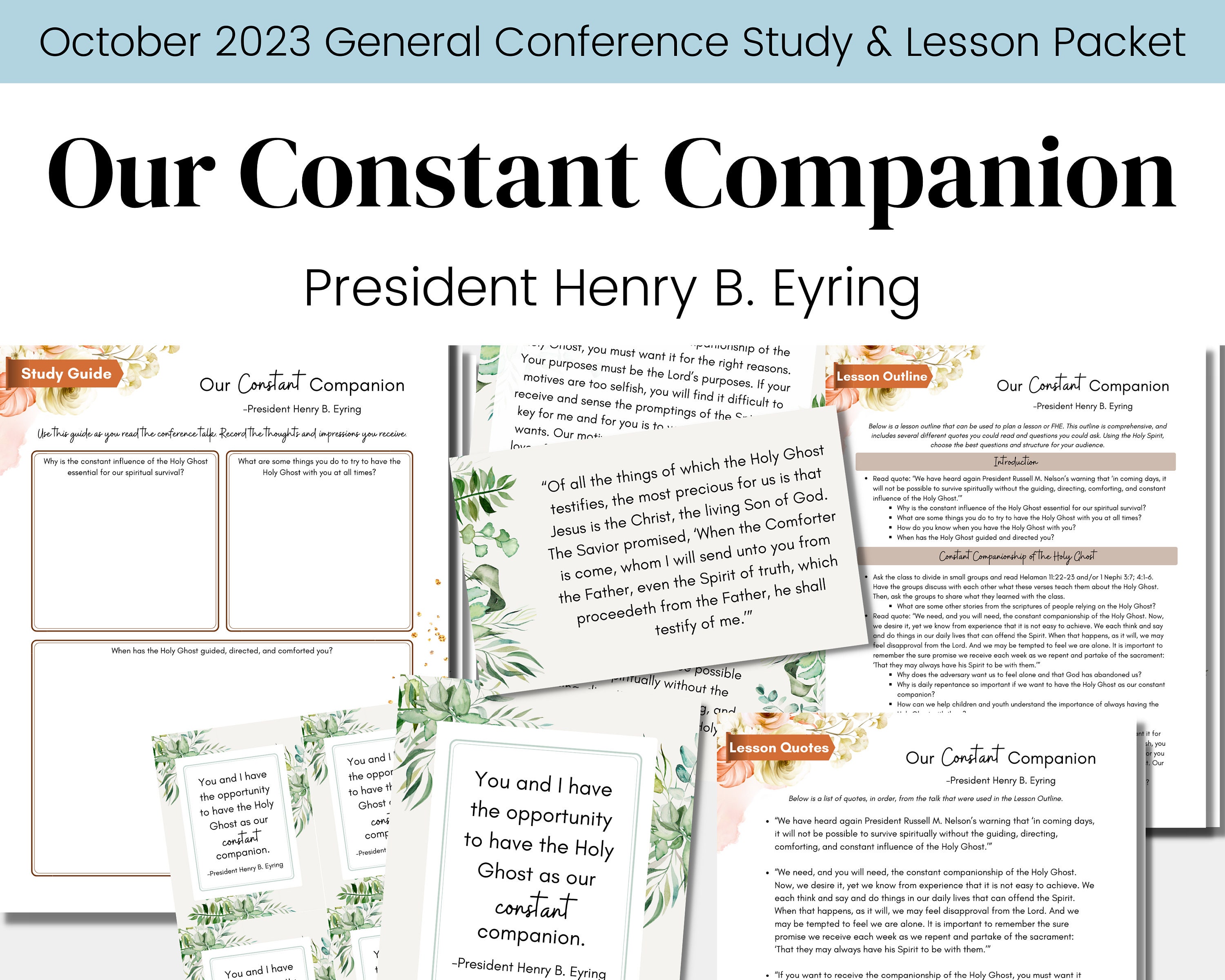 Our Constant Companion President Eyring General Conference Talk Oct ...