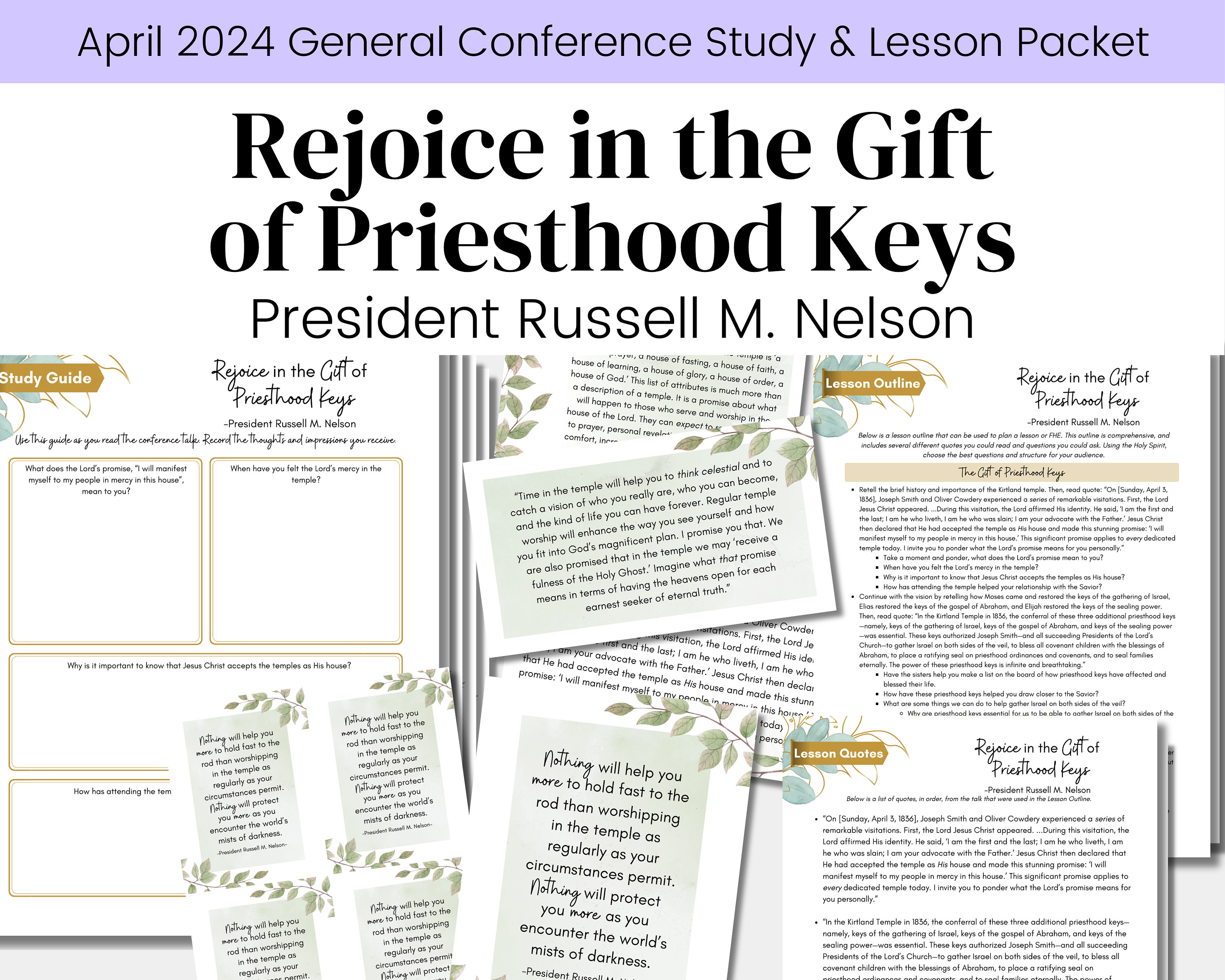 Rejoice in the Gift of Priesthood Keys- President Nelson-lds General ...