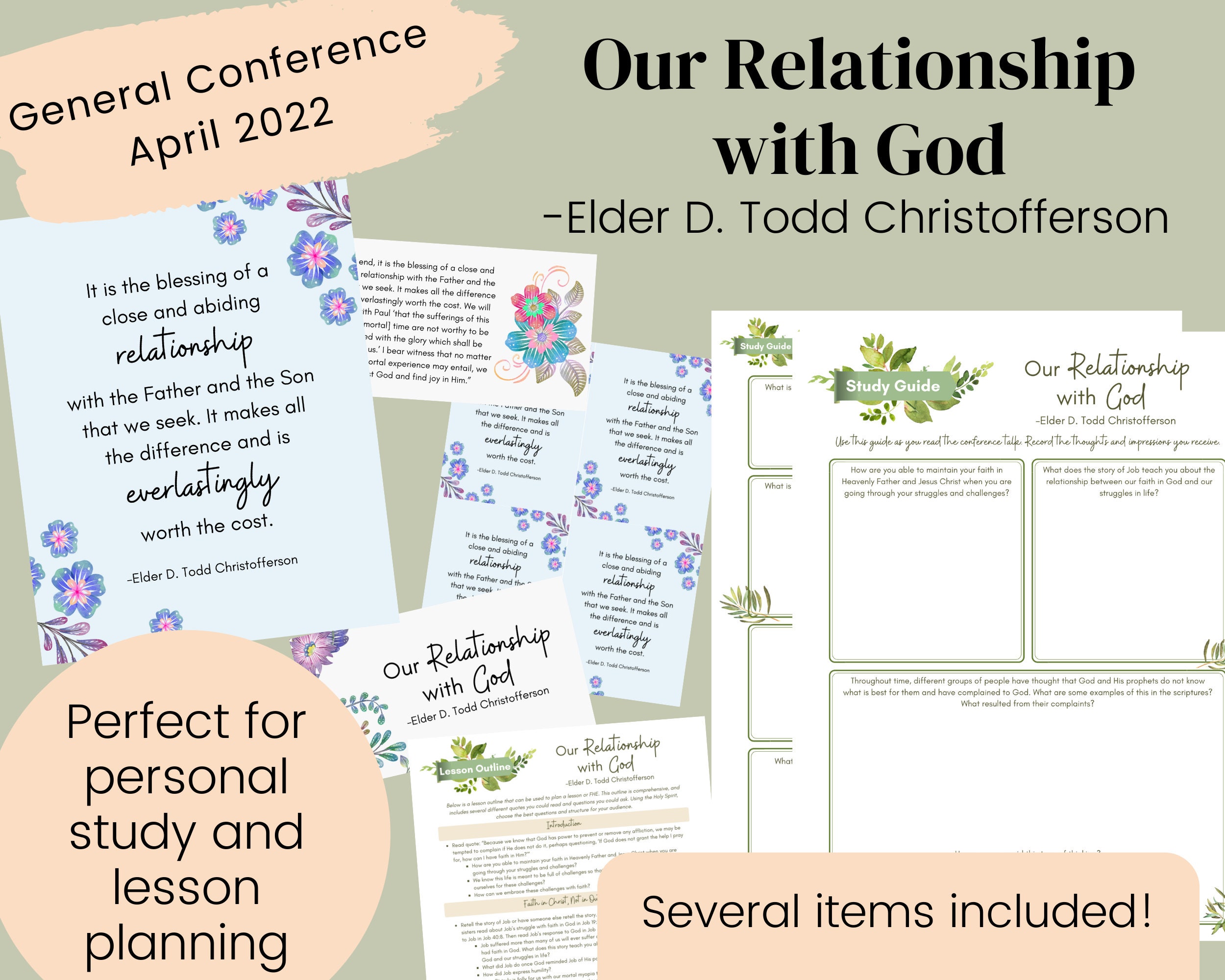 Our Relationship With God Conference Talk April 2022 Study - Etsy