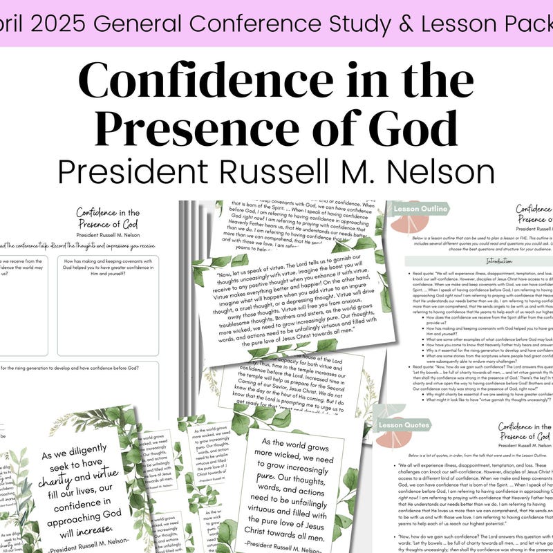 April 2025 Lds Rs Lessons - Etsy