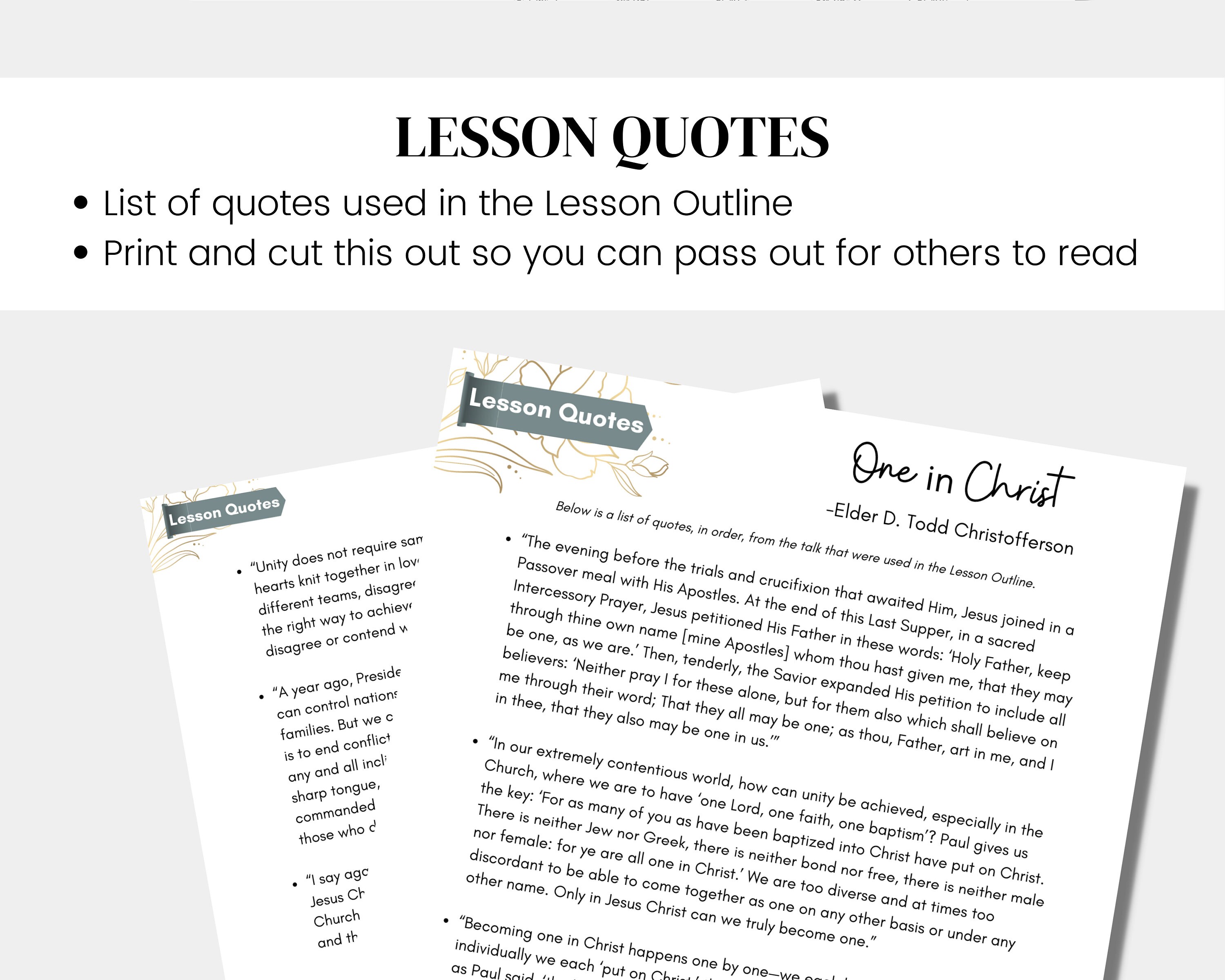 One in Christ Elder D. Todd Christofferson LDS Conference - Etsy